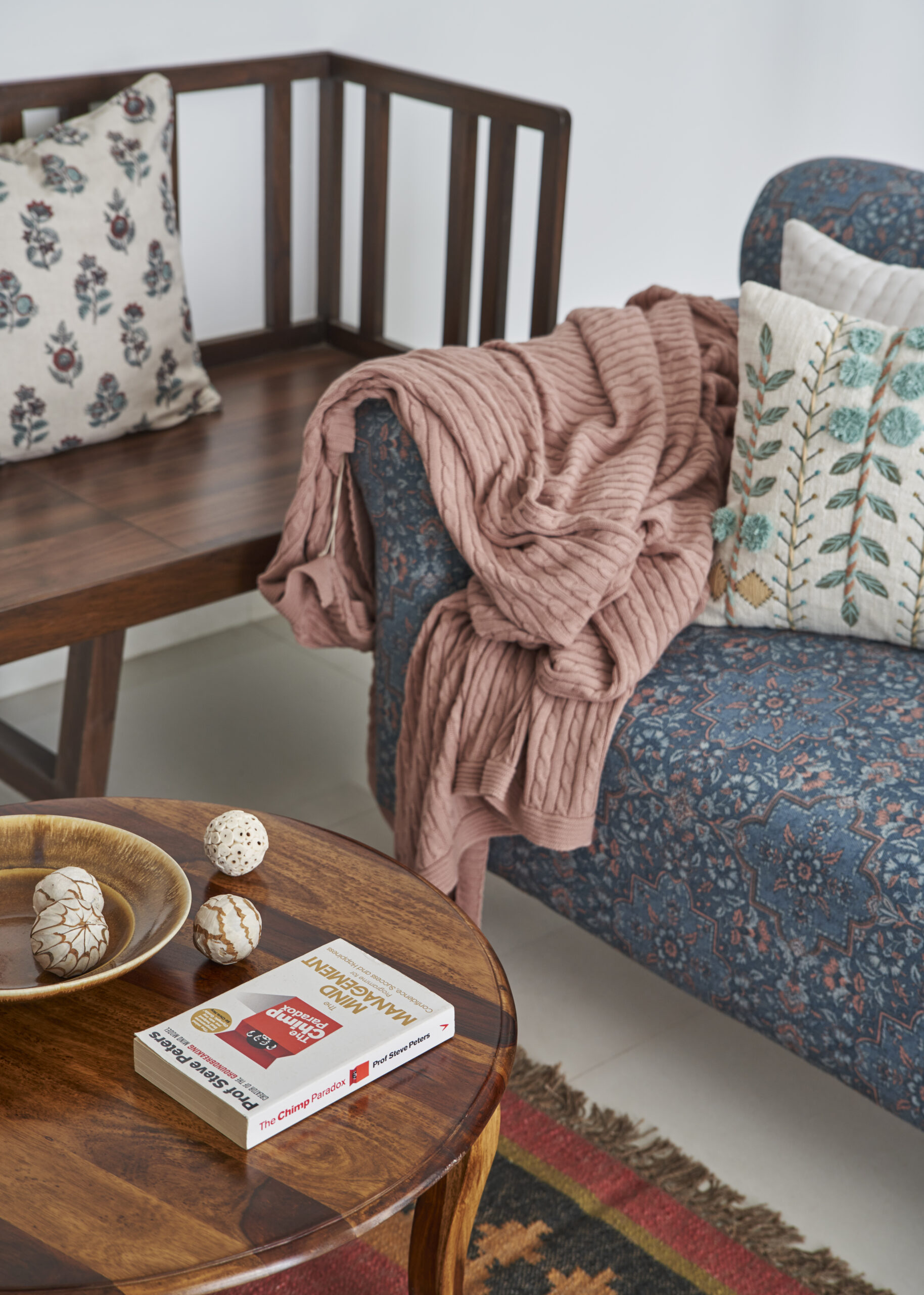 A hint of traditional elements with an earthy palette for this 730 Sqft ...