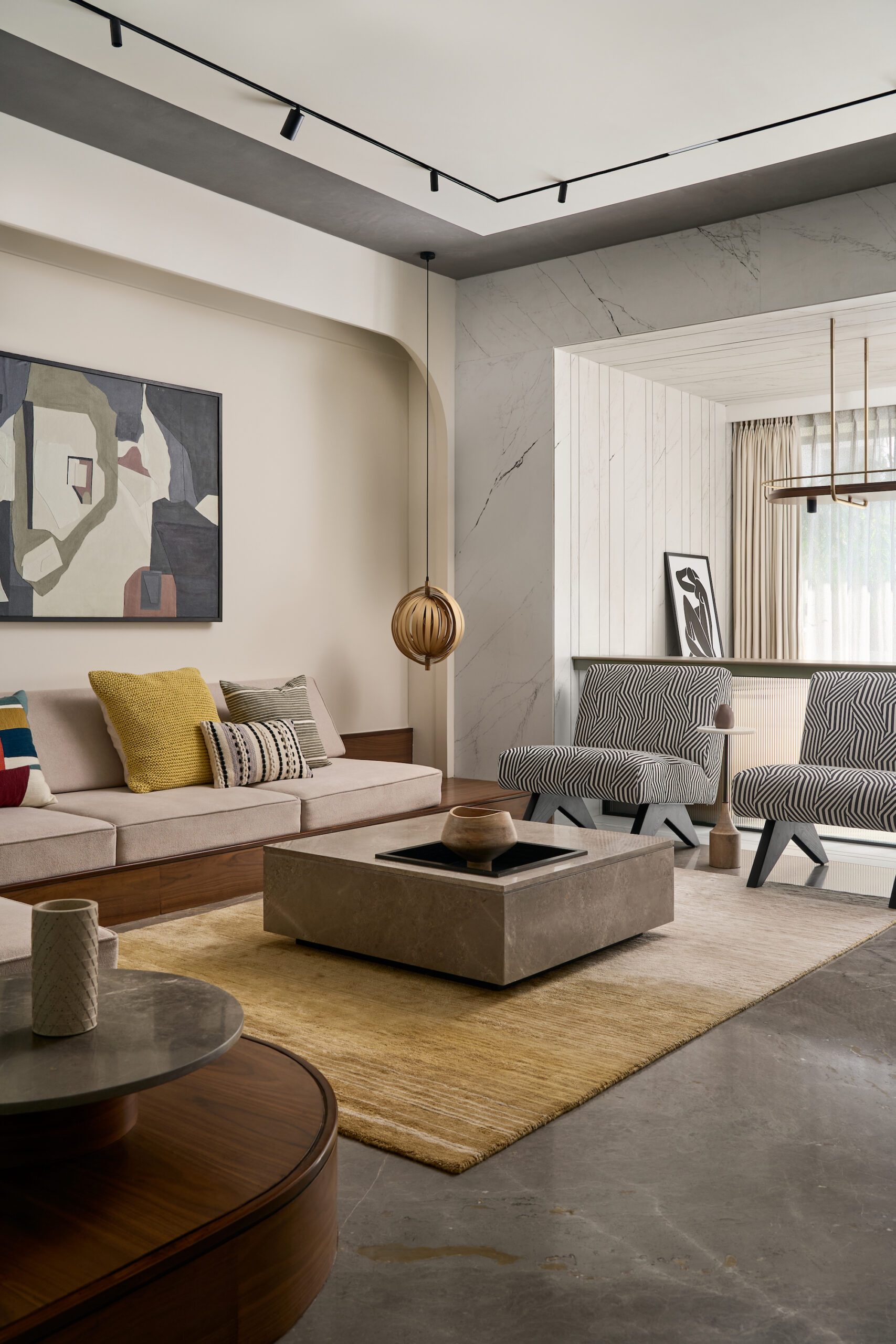 Liminal Living: A Dynamic Fusion of Geometry, Color, and Comfort in an ...